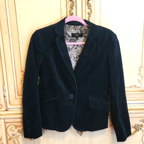 Talbots | Jackets & Coats | Talbots Velvet Tailored Blazer | Poshmark